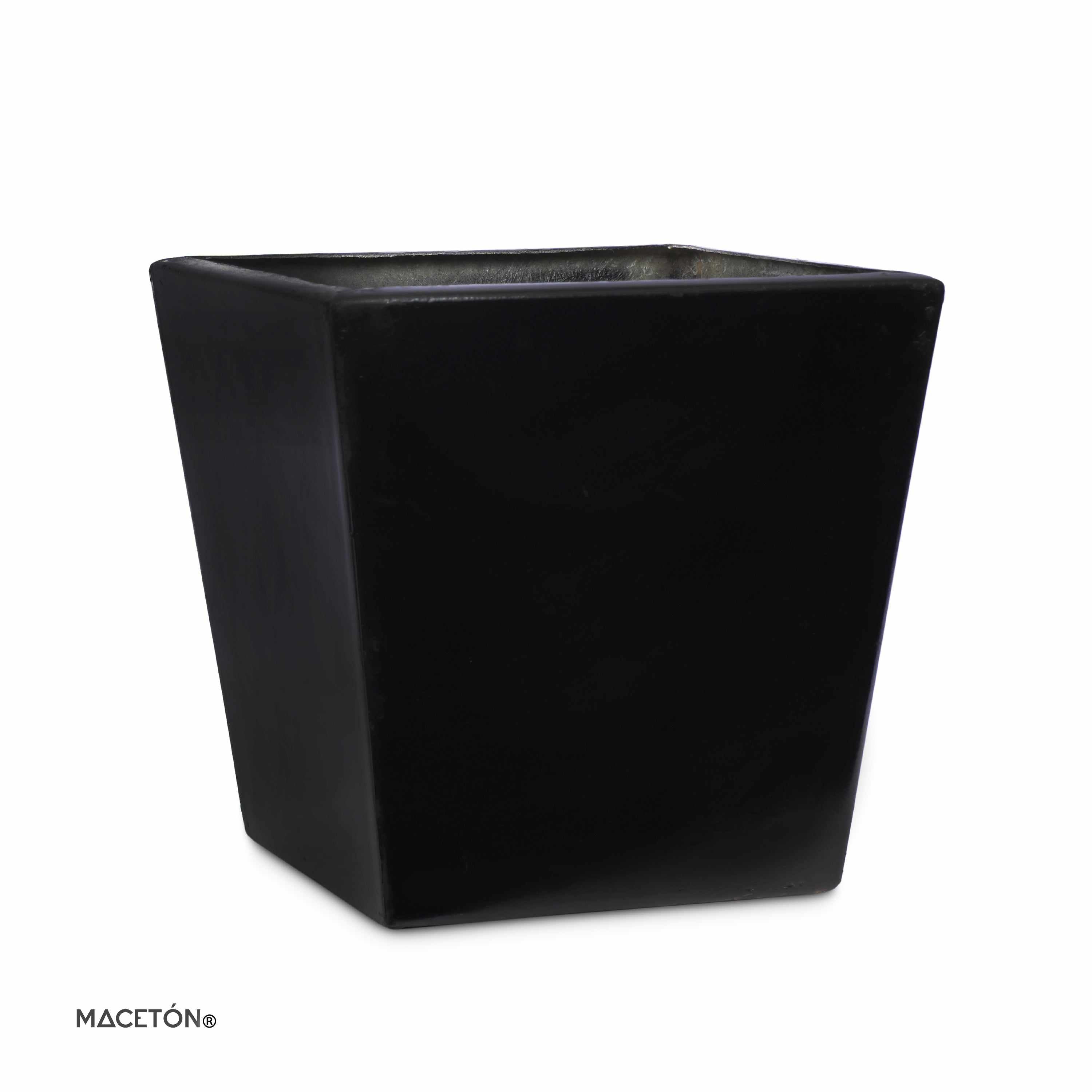 Trapecio Fibra de Vidrio Negro 50x50cm – maceton.com.mx