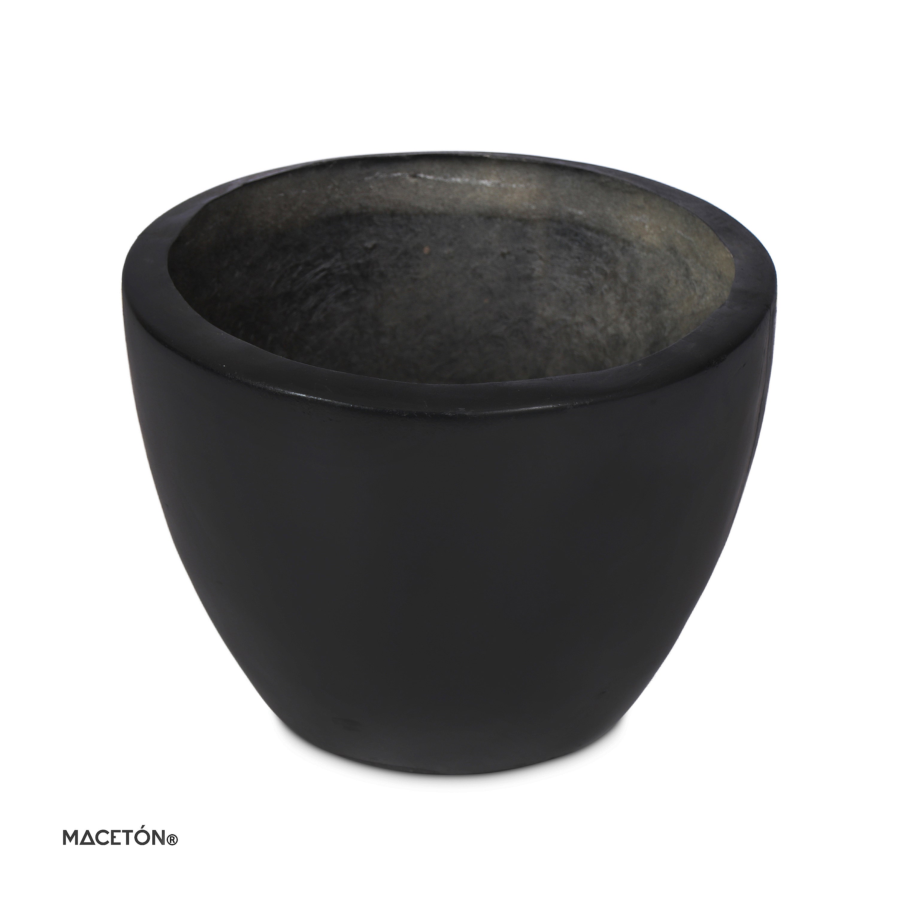 Bala Fibra de Vidrio Negro 50x80cm – maceton.com.mx