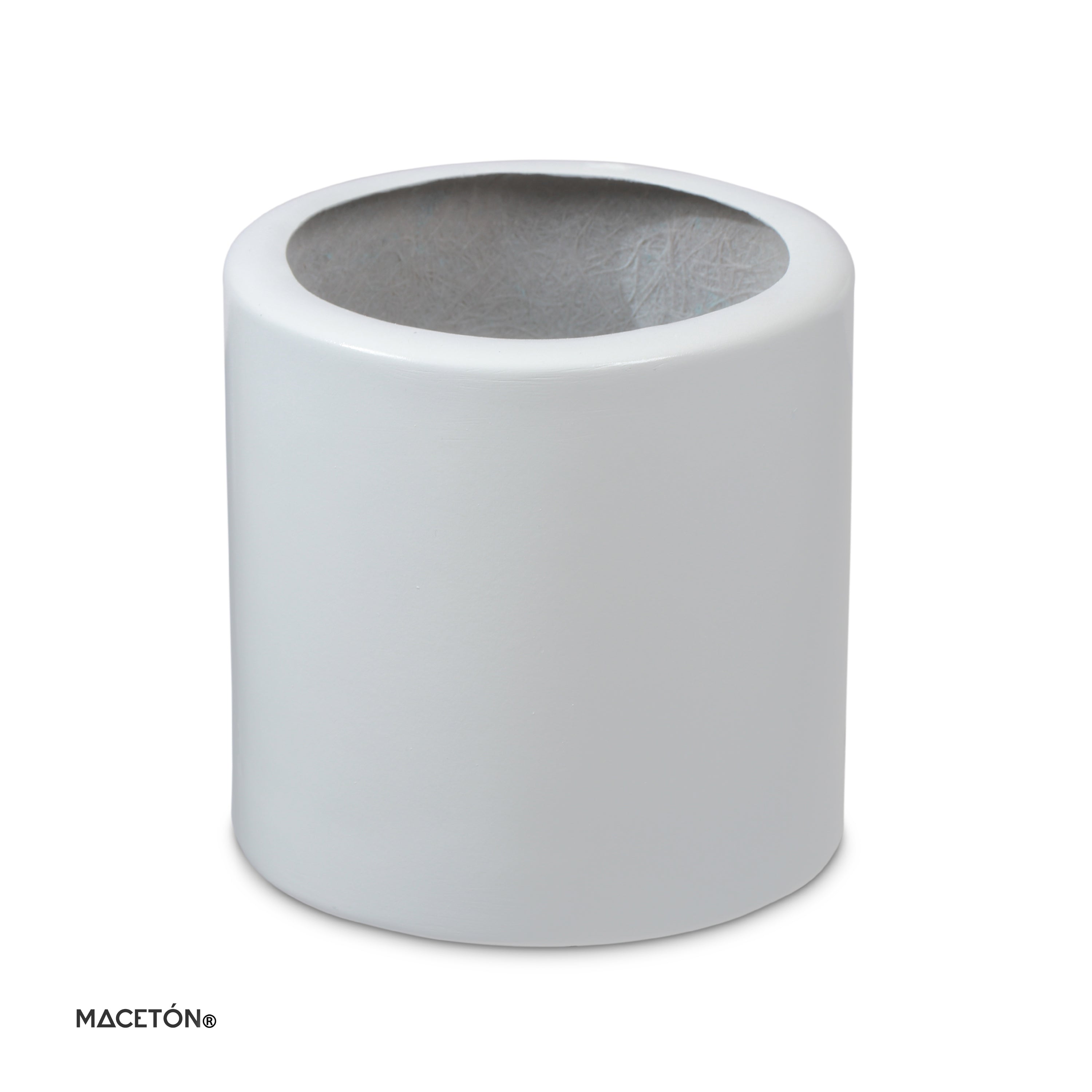 Cilindro Fibra de Vidrio Blanco 50x50cm – maceton.com.mx