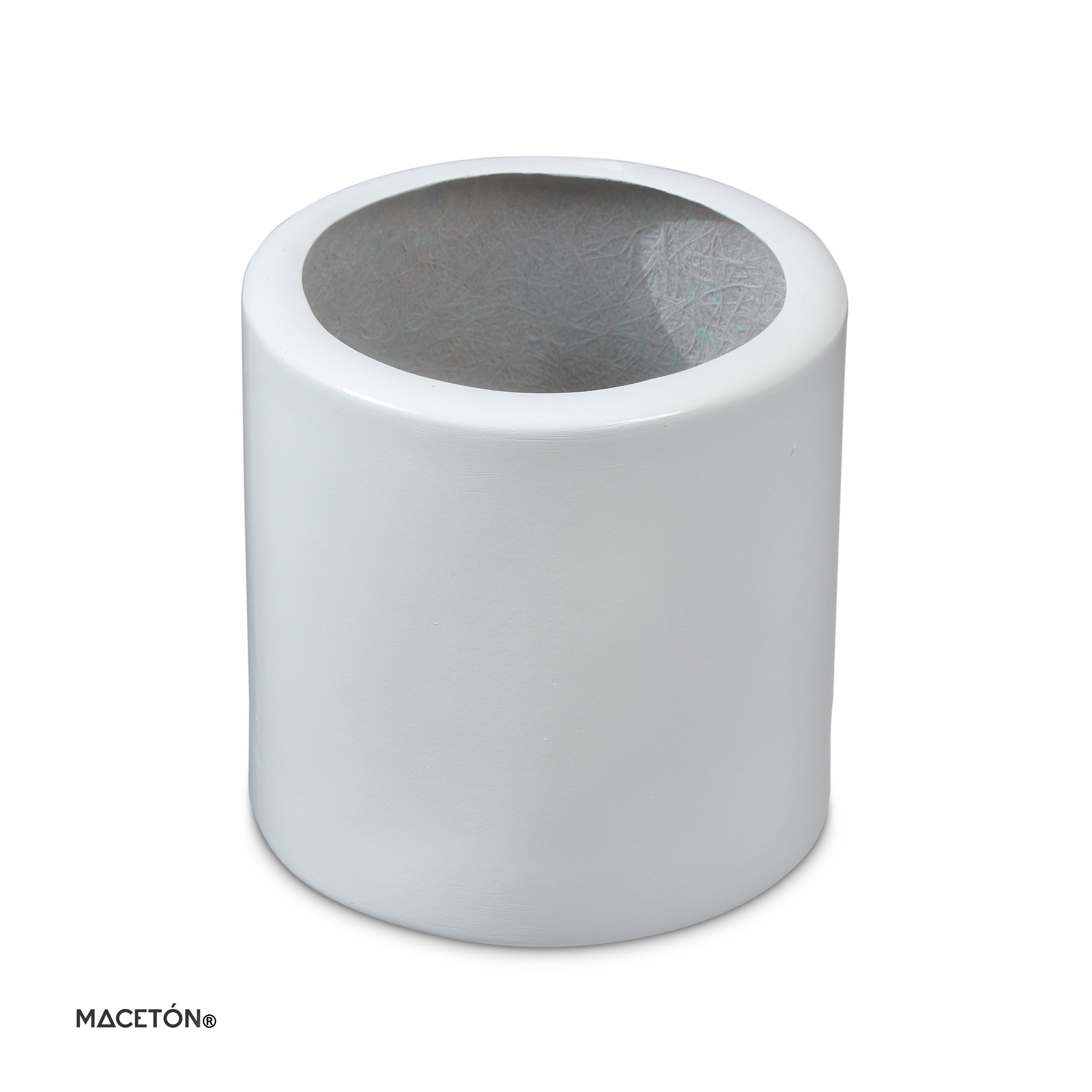 Cilindro Fibra de Vidrio Blanco 30x30cm – maceton.com.mx